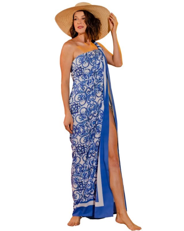 Pareô Búzios - (cor: azul) - Lorrí - Resortwear & Casual